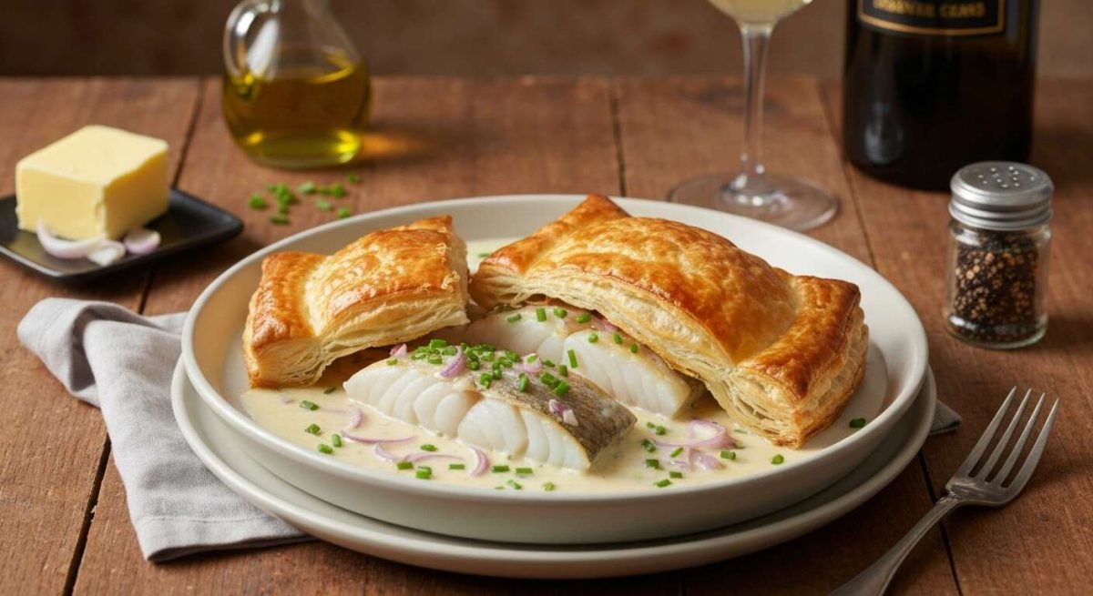 Feuilleté au cabillaud à la crème : recette gourmande